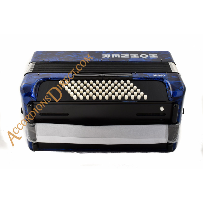 Hohner Bravo III 72 bass blue piano accordion with MIDI options ...