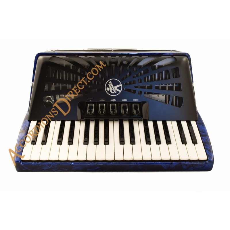 Hohner Bravo III 72 bass blue piano accordion with MIDI options ...